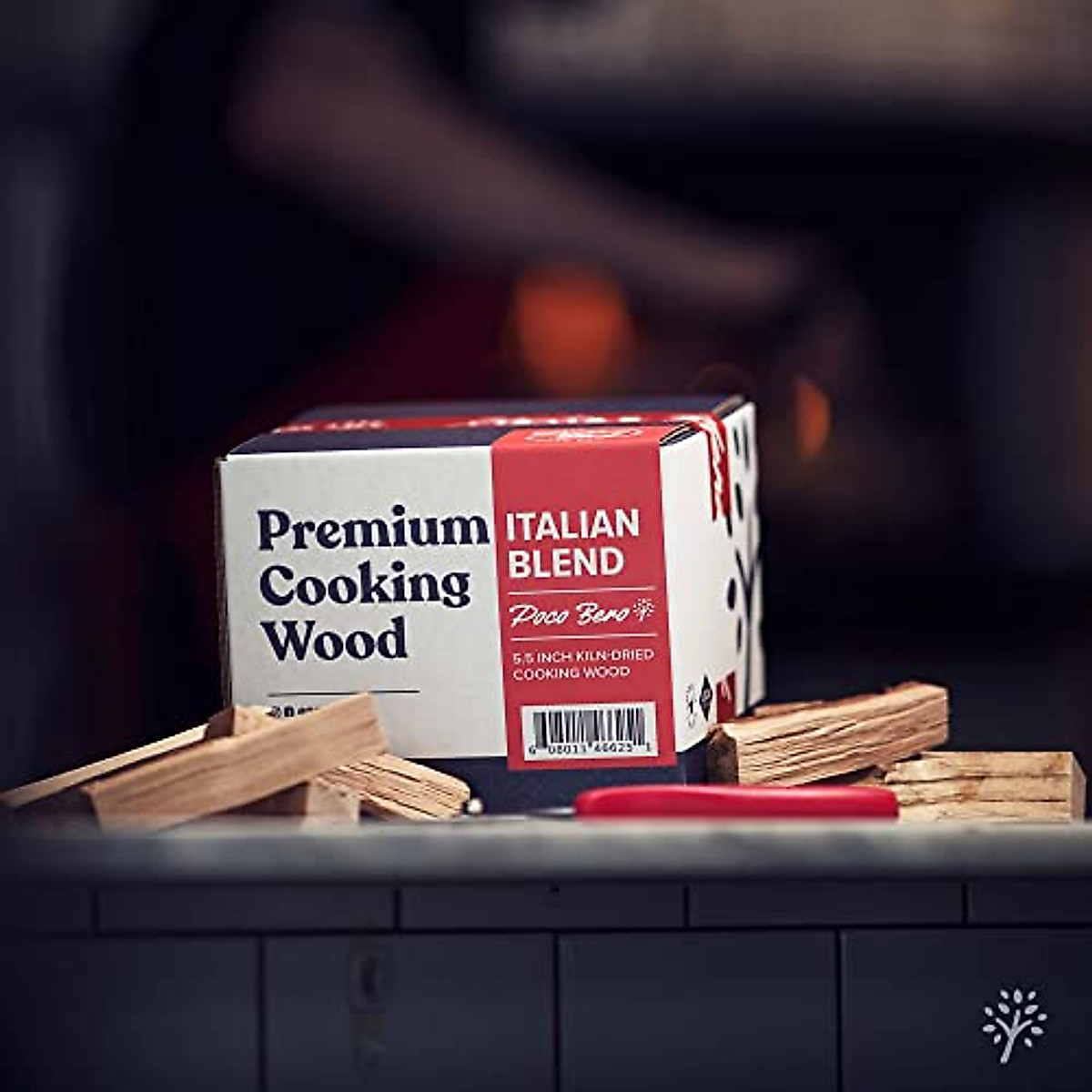 5.5" Pizza Oven Wood + Firestarter – Italian Blend – 520 Cubic Inches of Pizza Wood + Firestarter – Kiln-Dried Wood – Compatible with Ooni Pizza Ovens – 6 – 8 LBS
