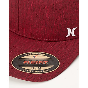 Hurley Men's Caps - Mini Icon Mesh Panel Baseball Cap - Fitted Hats for Men, Size Large-X-Large, Noble Red