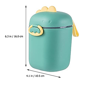 Formula Dispenser with Scoop, Dinosaur Formula Container Portable Milk Powder Storage Box with Handle Fruit Snack Food Holder for Travel Outdoor (L)