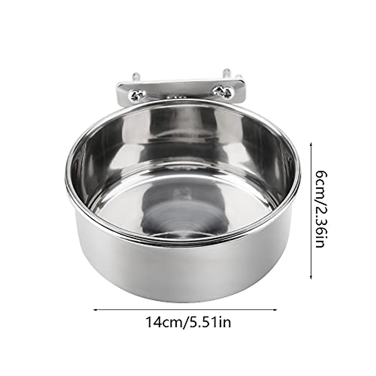 HEEPDD Bird Parrot Feeding Cup, Stainless Steel Food Water Bowls Dish for Small Animals Chinchilla Ferret Cockatiel Conure Parakeet