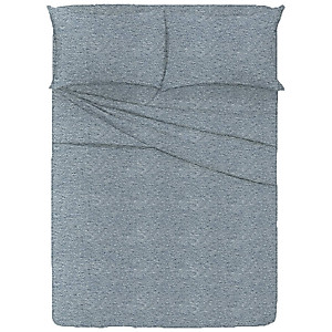 ROYALE LINENS Soft Tees Luxury Cotton Modal Jersey Knit Sheet Set, Chambray, Twin