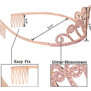 MEANT2TOBE 30th Birthday Sash and Tiara for Women - Fabulous Glitter Sash + Gravity Rhinestone Pink Premium Metal Tiara for Her, 30th Birthday Gifts for 30 Party