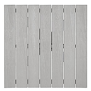 Modway Maine Aluminum Outdoor Patio 28" Dining Table in White Light Gray