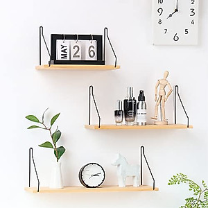 ZoTuoART Nordic Wooden Wall Shelf Storage Racks Shelves Drawers Partition Living Room Simplified Stacks Wall Hanging Pure Wood Floating Shelves Pink 16inch(40cm)-M