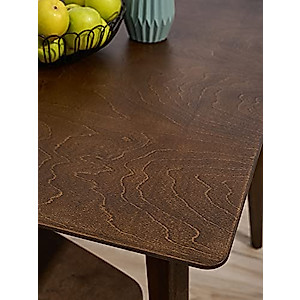 DAIVA CASA Pegasus Rectangular Wooden Dining Table Birch Small Dinner Table Solid Wood Kitchen & Dining Room Tables/Scandinavian Furniture Mid Century Modern Table Dining Room Table 47x30 inch