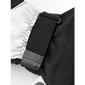 Hestra Army Leather Heli Ski Glove - Classic Snow Mitten for Skiing, Snowboarding and Mountaineering, Black, 9