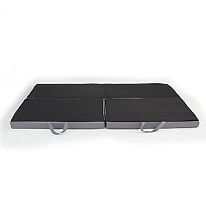American Furniture Alliance Adult Quadfold Hide 'A Mat, Black/Charcoal, Full Folding-Mattress