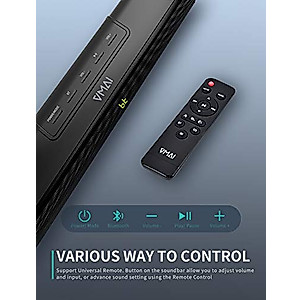 Sound Bar, Sound Bar for TV, Soundbar with Built-in Subwoofer, Wired & Wireless Bluetooth 5.0 Speaker for TV, HDMI/Optical/Aux/USB, Wall Mountable, Surround Sound System for TV & Home Theater 2023 NEW