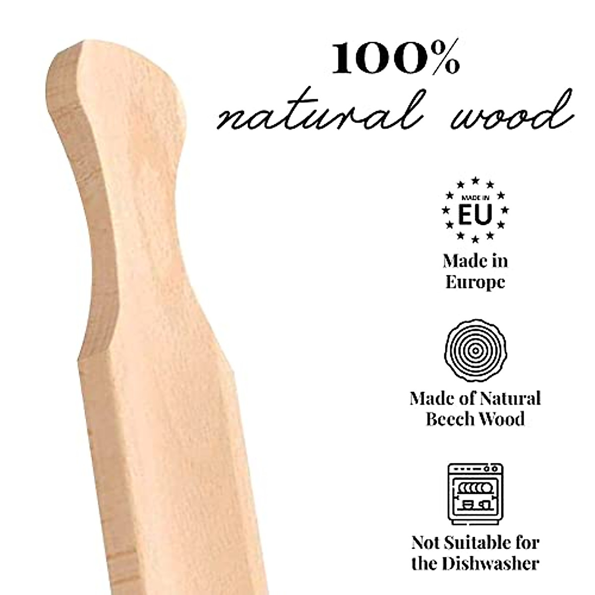 Tuuli Kitchen – Salami Wooden Cutting Board, Specially Designed Beechwood Charcuterie Boards, Cutting Board Coated with Oil, 37 x 5.5 cm