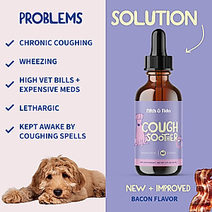 Dog Cough Treatment - Kennel Cough Treatment for Dogs - Gentle Dog Congestion Relief - Kennel Cough Treatment at Home - Natural Dog Cough Suppressant - Liquid Dog Cough Relief