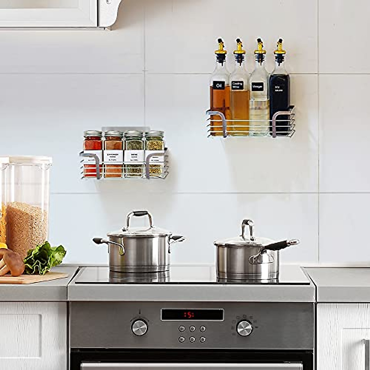 Yougai Shower Caddy Shower Shelf with Soap Dish and 4 Hooks, SUS304 Stainless Steel Shampoo Holder Bathroom Shower Organizer No Drilling Adhesive Wall Mounted Storage Shelves Basket Accessories-3 Pack