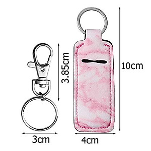 Pengxiaomei 5 Pcs Marble Chapsticks Holder Lip Balm Holder for Lipstick, Valentine's Day Small Gift for Women