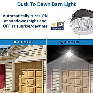 SZGMJIA 1pk Dusk to Dawn 70w LED Barn Light and 2pk Dusk to Dawn 50w LED Barn Lights