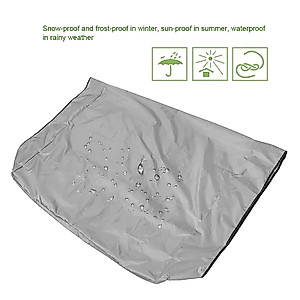 belupai Patio Swing Chair Canopy Replacement, 75 x 47 in Replacement Waterproof Swing Top Cover Silver Coated Oxford Swing Chair Top Cover for Garden Patio Yard Park Porch Seat Furniture(Gray)