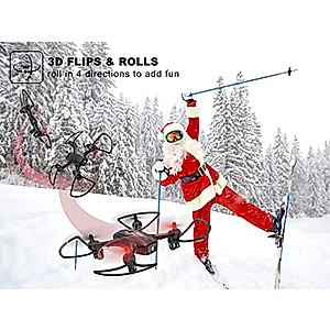 NEHEME NH530 Drones with Camera for Adults Kids, FPV Drone with 1080P HD Camera, RC Quadcopter for Beginners with Gravity Sensor, Headless Mode, One Key Return/Take Off/Landing, Drone with 2 Batteries