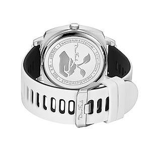Diaofendi Solar Powered Watch for Women/Man/Nurse, Watch with 24 Hour Second Hand,Military Time Easy Read Dial (Silver/White Black)