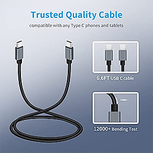 USB C Super Fast Charging Car Charger, Aymla 60W/45W/25W/15W PD[PPS] & QC3.0 Adaptive Adapter for Samsung Galaxy S23 Ultra/Plus/S22/S21, Note 20/10, Google Pixel, MacBook, iPad Pro - 6ft Type-C Cord