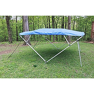 Vortex Royal Blue Square Tube Frame 4 Bow Pontoon/Deck Boat Bimini TOP 8' Long, 97-103" Wide 1 to 4 Business Day DELIVERY