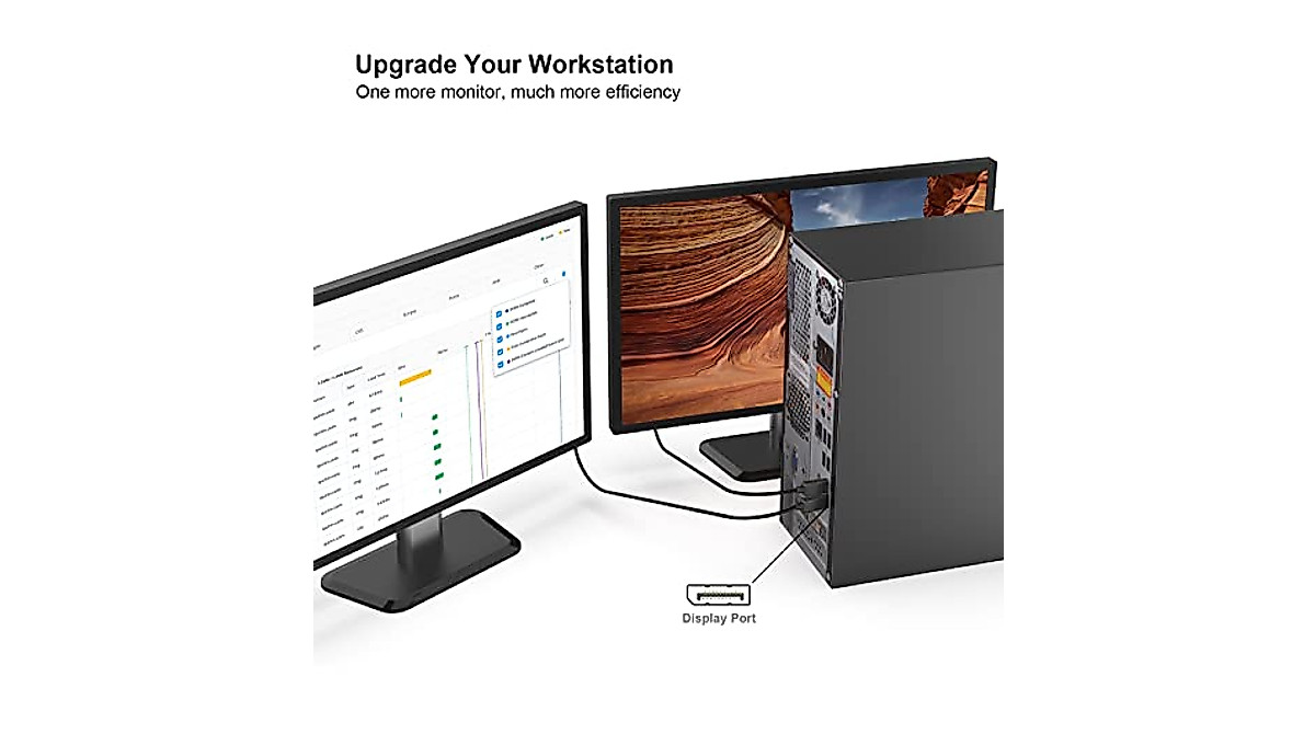 AVACON DisplayPort to HDMI 6 Feet Gold-Plated Cable, Display Port to ...