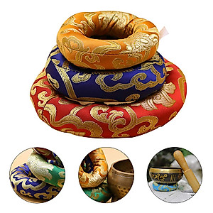 3pcs Buddhist Sound Bowl Pad Tibetan Singing Bowl Mat Singing Bowl Cushion Tibetan Bowl Cushion