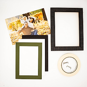 8x10 Mat Bevel Cut for 5x8 Photos - Acid Free Dill Green Precut Matboard - For Pictures, Photos, Framing - 4-ply Thickness