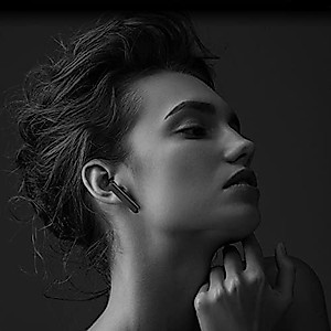 Acuvar Fully Wireless Bluetooth 5.0 Rechargeable iPX5 Water & Sweat Proof Earbud Headphones w Microphone, Touch Controls, Smart LCD Charging Case, Surround Stereo Bass and Noise Cancelling (Black)