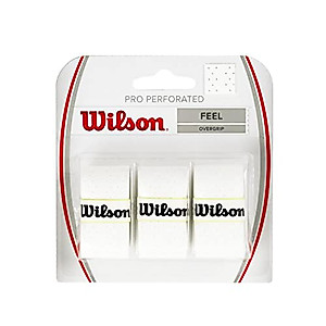 WILSON Perforated Pro Tennis Racquets Over Grip, White