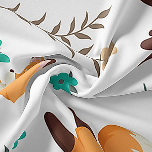 AILONEN Fox Duvet Cover Set,Fox Bedding Set Full Size,Animal Pattern Printed Comforter Cover Set for Kids,1 Quilt Cover 2 Pillowcases 3 Piece