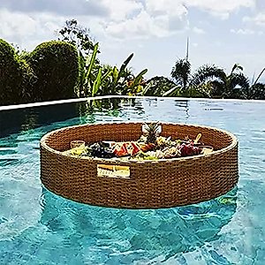 ENPAP DIY Floating Drink Holder Refreshment Table Tray for Pool or Beach Party Float Lounge, Swimming Pool Floating Tray