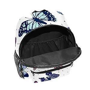 ZGONOHYE Girls Cute Mini Backpack Watercolor Butterfly Small Backpack School Bag Lightweight Preschool Backpacks Fashion Backpack Purse for Women Travel Bag Daypack for Girls Boys