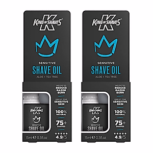 King Of Shaves Sensitive Shaving Oil For Men 15ml TWIN PACK Packaging May Vary