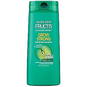Garnier Fructis Grow Strong Shampoo, For Stronger, Healthier, Shinier Hair, 22 fl. oz.