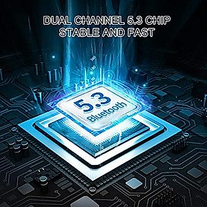 Running Bluetooth 5.0 Headphones, Sport Over Ear Wireless Earbuds with Earhooks, Long Battery Life Wireless Headset, ​IPX5 Waterproof Sweatproof Earphones for Workout Jogging Gym