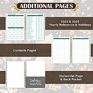 2023-2024 Planner - Academic Planner 2023-2024 with Tabs, 6.3" x 8.4", July 2023 - June 2024, Weekly and Monthly Planner 2023-2024 with Back Pocket + Thick Paper + Twin-Wire Binding - Moon