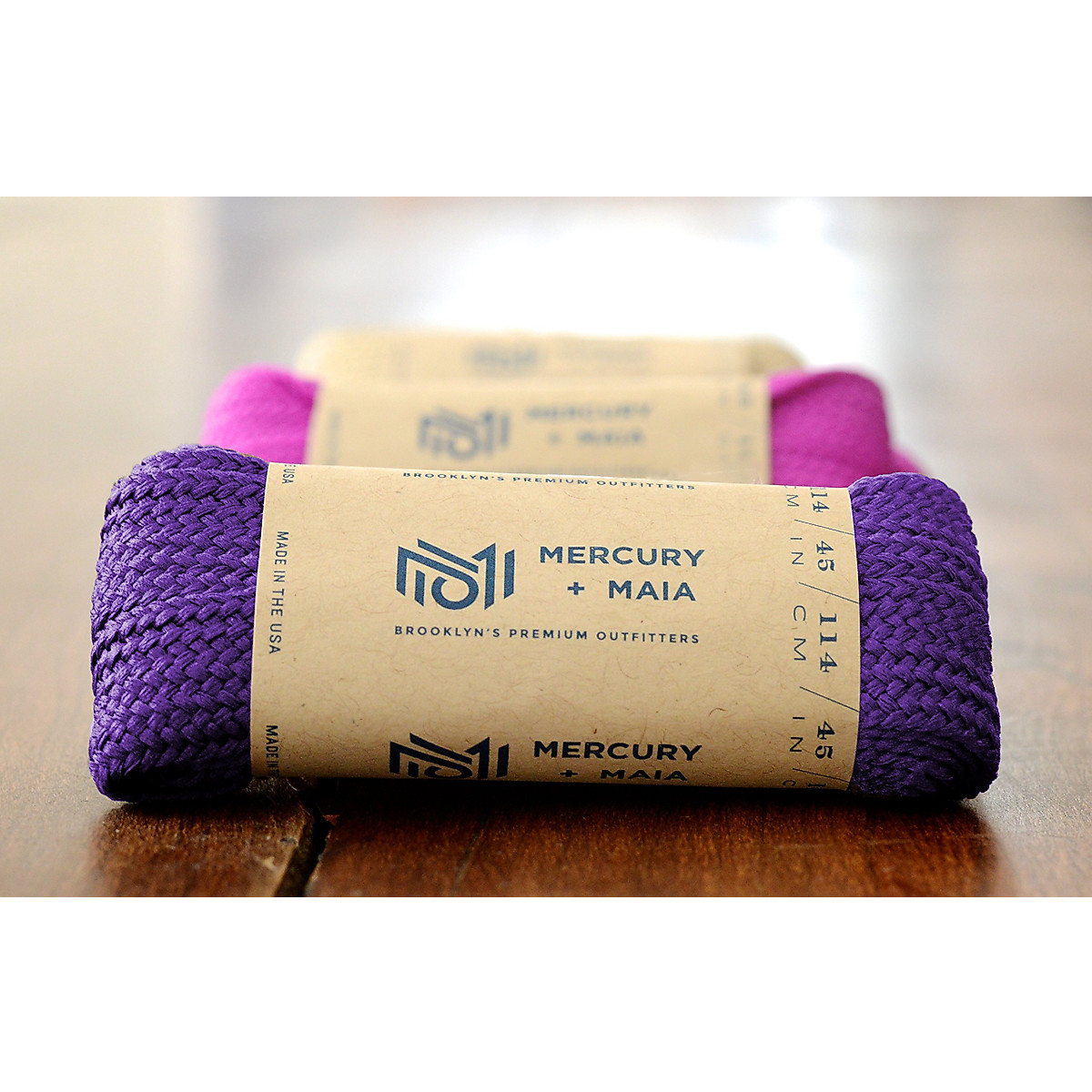 Mercury + Maia Thick Fat Shoe Laces for Sneakers - Chunky Jumbo Wide Shoelaces - Stay Tied - USA Made (1 Pair) (72, PURPLE)