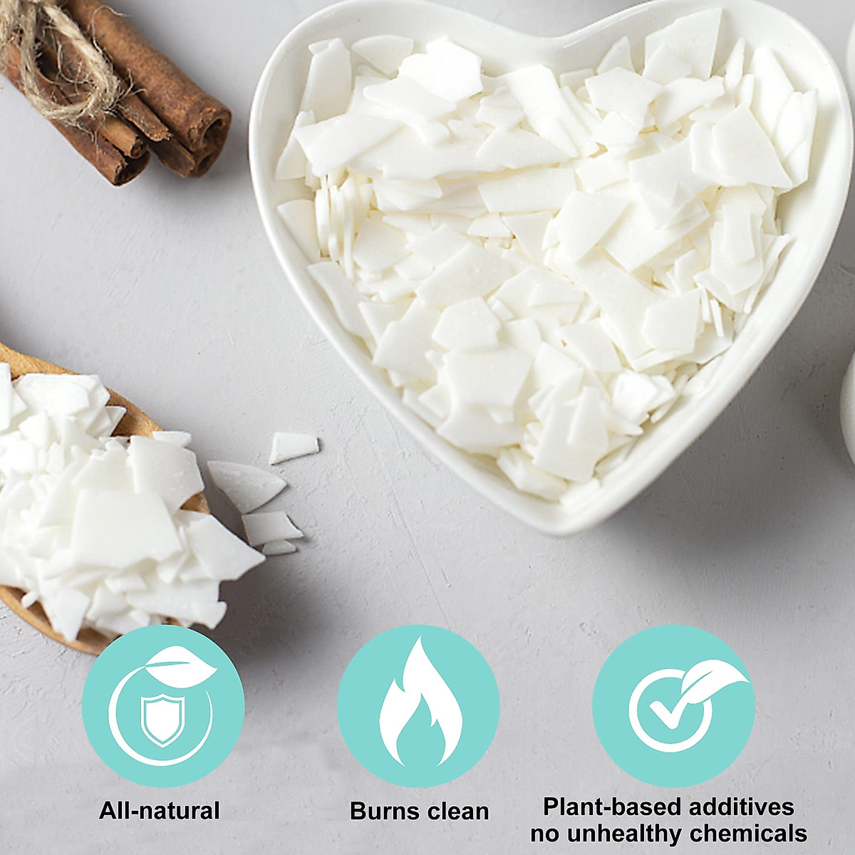 Soy Wax Candle Making Kit Supplies, Natural Candle Wax For Candle Making, DIY Art&Crafts Kit for Adults,Beginner,Kids, Including 5lbs Soy Wax Flakes, 100 Candle Wick, 10 Centering Devices, Melting Pot