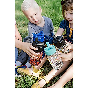 Simple Modern Disney Kids Water Bottle Plastic BPA-Free Tritan Cup with Leak Proof Straw Lid | Reusable and Durable for Toddlers, Boys, Girls | Summit Collection | 16oz, Minnie Mouse Retro