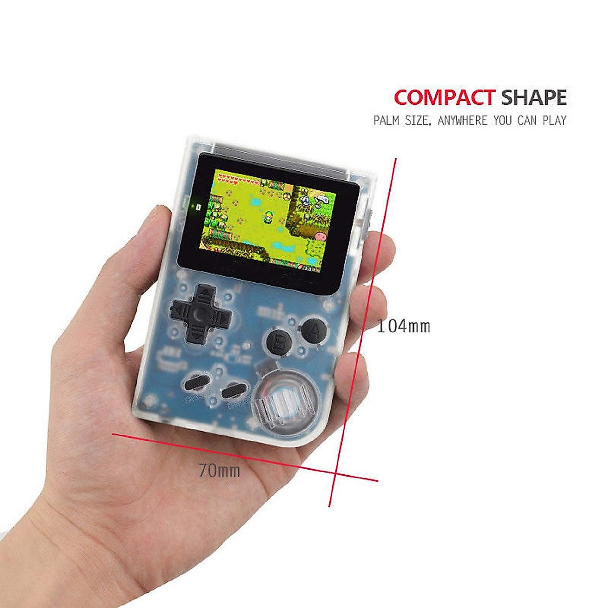 Handheld Games Consoles , Retro TV Game Console Video Game Console Player 2.0 Inch Game Console with 1169 GBA System Classic Games for Kids Gift (White)