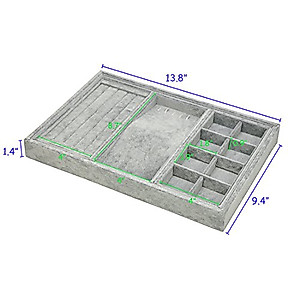 ORIGIA Drawer Organizer 4 in One Stackable Jewelry Accessary Tray Display Storage