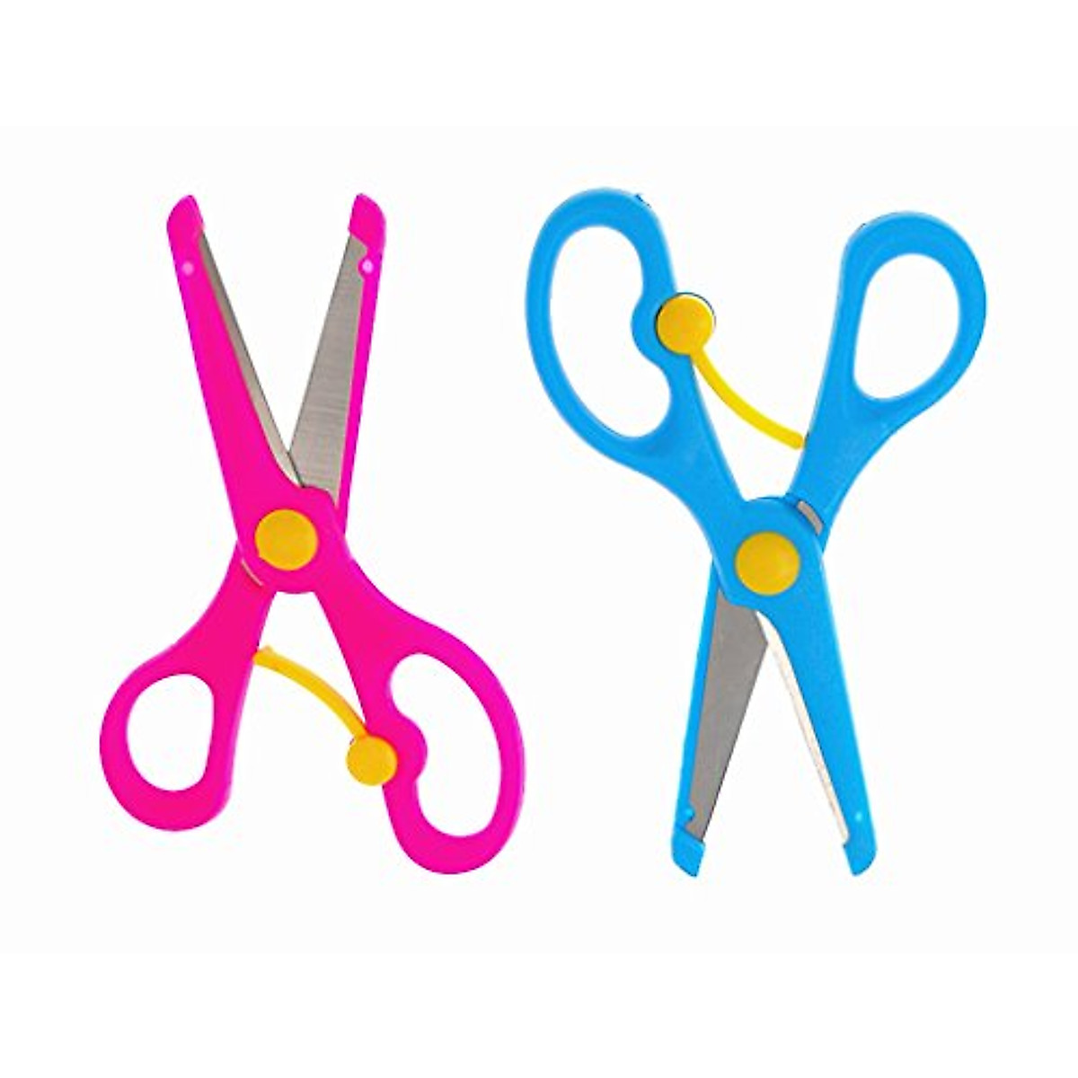 Kinteshun Children Scissors,Kids’ Artwork Blunt Tip Anti-Pinch Shears Students Cutter Scissors for DIY Handcraft Projects(5pcs)