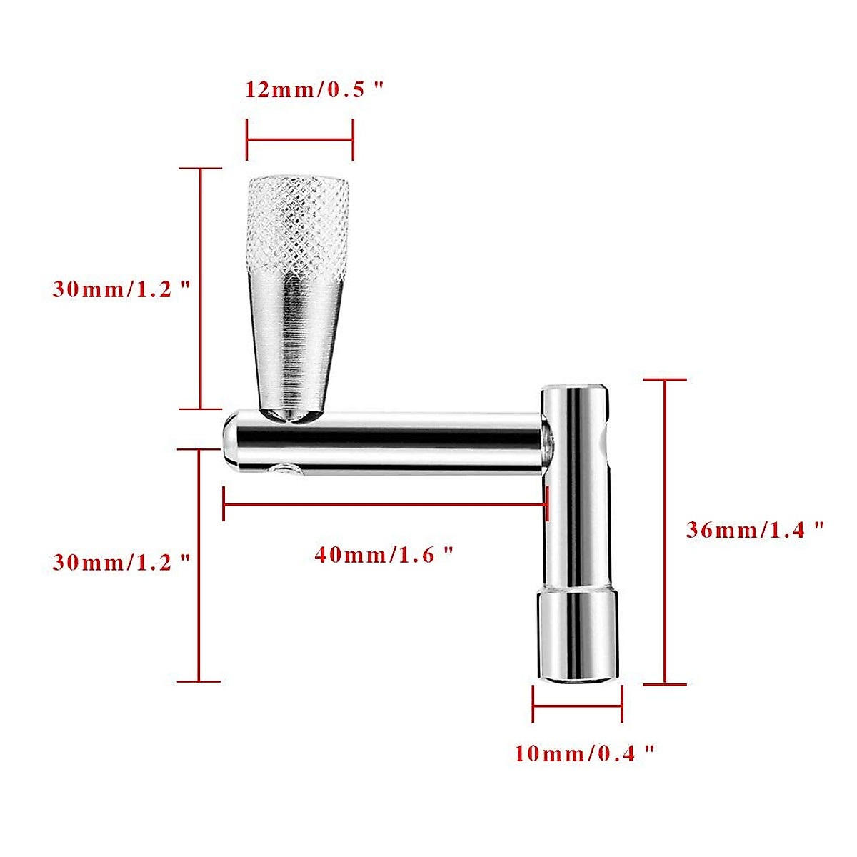 Drum Keys 4 Pack Universal 2 Drum Tuning Key & 2 Continuous Motion Speed Key for Drummers Percussion Hardware Tool