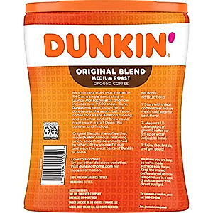 Dunkin' Original Blend Medium Roast Ground Coffee, 30 Ounce