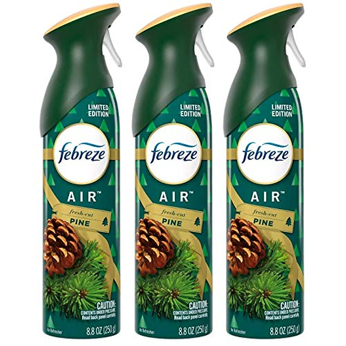 Febreze Air - Air Freshener Spray - Limited Edition - Winter Collection - Fresh-Cut Pine - Net Wt. 8.8 OZ (250 g) Per Bottle - Pack of 3 Bottles