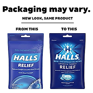 HALLS Relief Mentho-Lyptus Cough Drops, 12 Packs of 30 Drops (360 Total Drops)