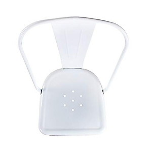 Set of 4, Navy Metal/Iron Patio Dining Chairs, Farmhouse Dining Chairs, Restaurant/Beach cafeterai Indoor/Outdoor Chairs (White)