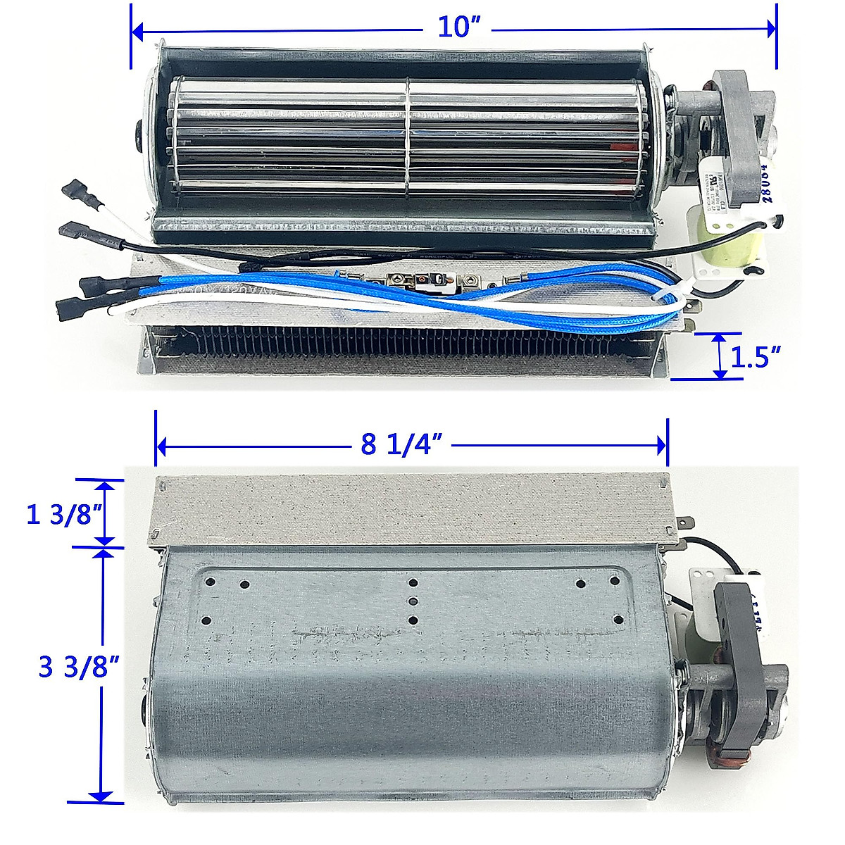bbq factory Replacement Fireplace Fan Blower + Heating Element for Heat Surge Electric Fireplace