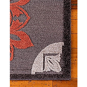 Unique Loom Outdoor Modern Collection Area Rug - Chicago (6&#039; 1&quot; x 9&#039; Rectangle, Brown/ Orange)