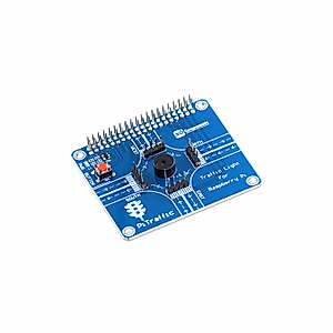 sb components PiTraffic Educational Traffic Light Add on Shield HAT for Raspberry Pi 4, 3, 2 and Zero