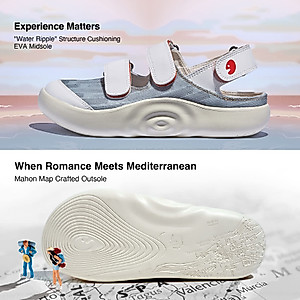 UIN Women's Closed Toe Sandals Lightweight Casual Walking Summer Travel Hiking Water Shoes Mahon Ⅲ Dawn Blue (8.5)