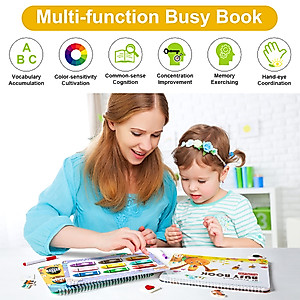 Freebear Busy Book for Toddlers, Book for Toddlers, Preshool Kindergarten Learning Activities, Autism Sensory Toys, Travel Toys, Gifts for Girls and Boys 4 5 6 7 8 Years (Rabbit)